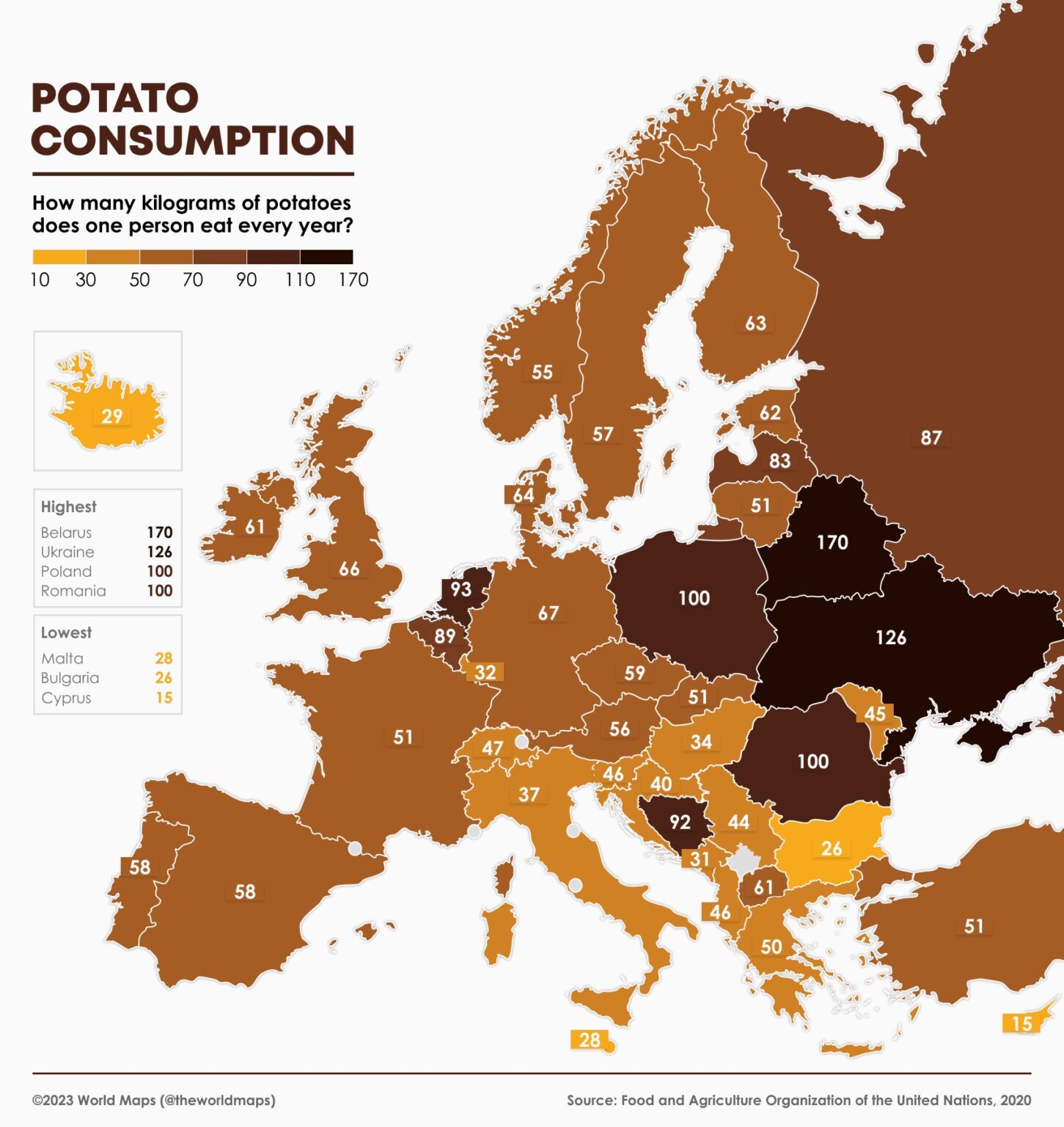 The Top Potato Eating Countries: InfographicTopForeignStocks.com